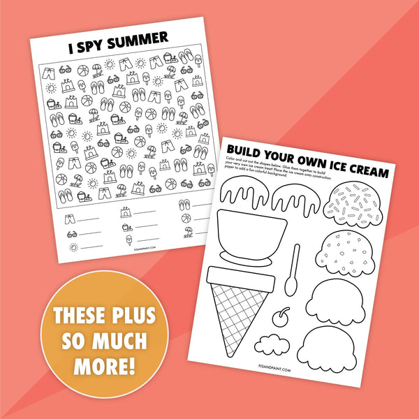 11 Printable Summer Activities Bundle - Pjs and Paint®