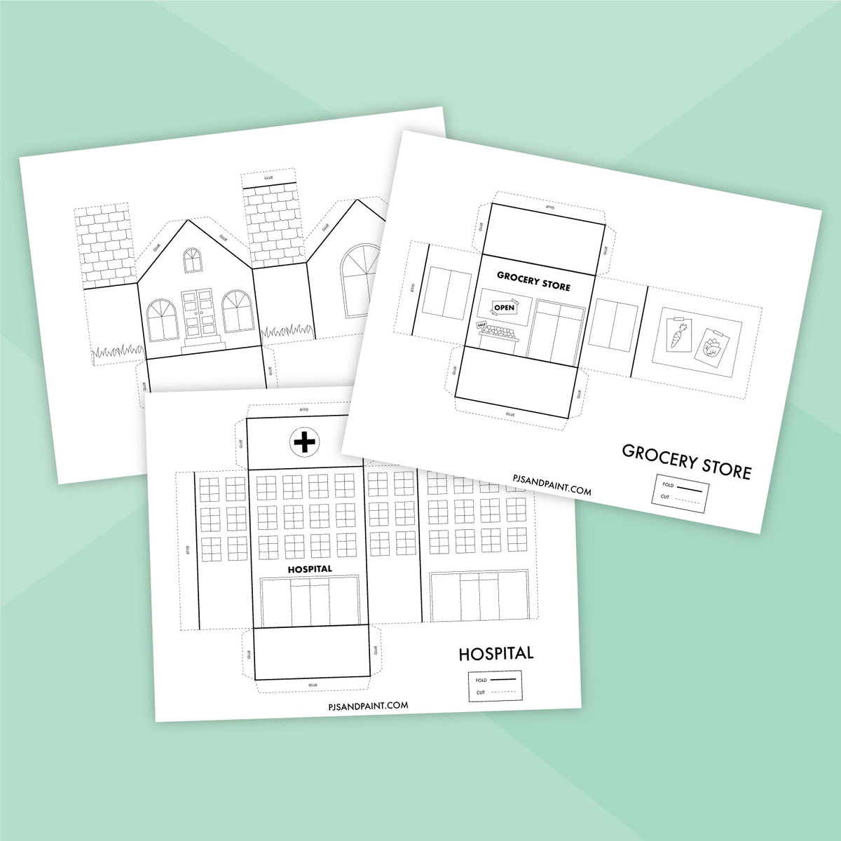 Printable 3D Build a City Coloring Pages - Pjs and Paint®