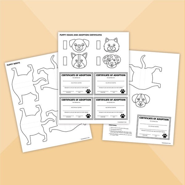 Printable Adopt a Puppy Activity Kit - Full Version - Pjs and Paint®