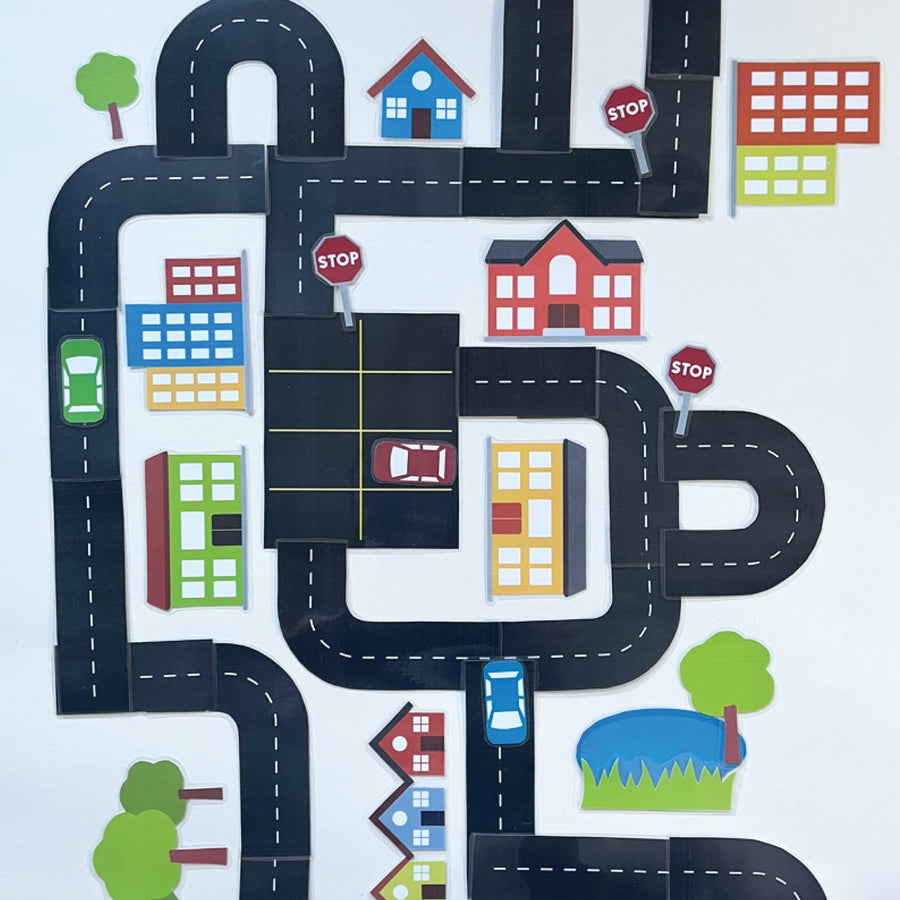 Printable Road Template with City Elements - Pjs and Paint®