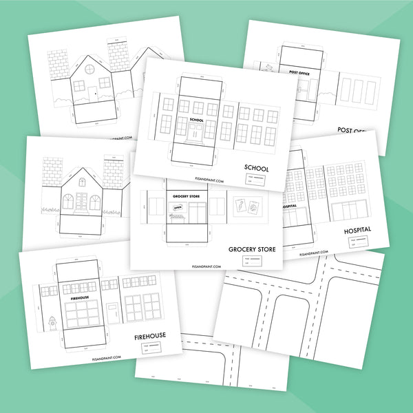 Printable 3D Build a City Coloring Pages - Pjs and Paint®